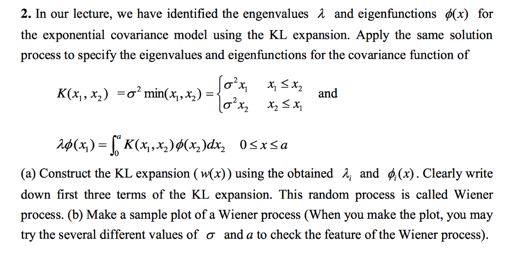 In our lecture, we have identified the eigenvalues | Chegg.com