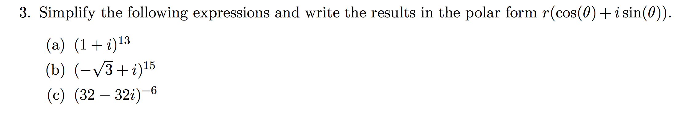 Solved Simplify the following expressions and write the | Chegg.com