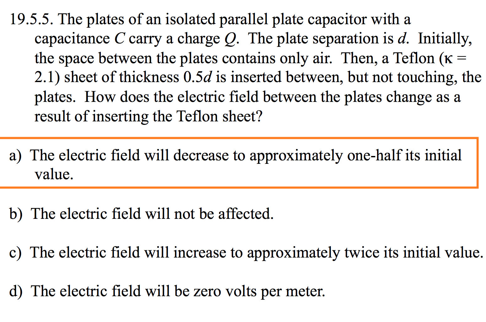 Solved The plates of an isolated parallel plate capacitor | Chegg.com