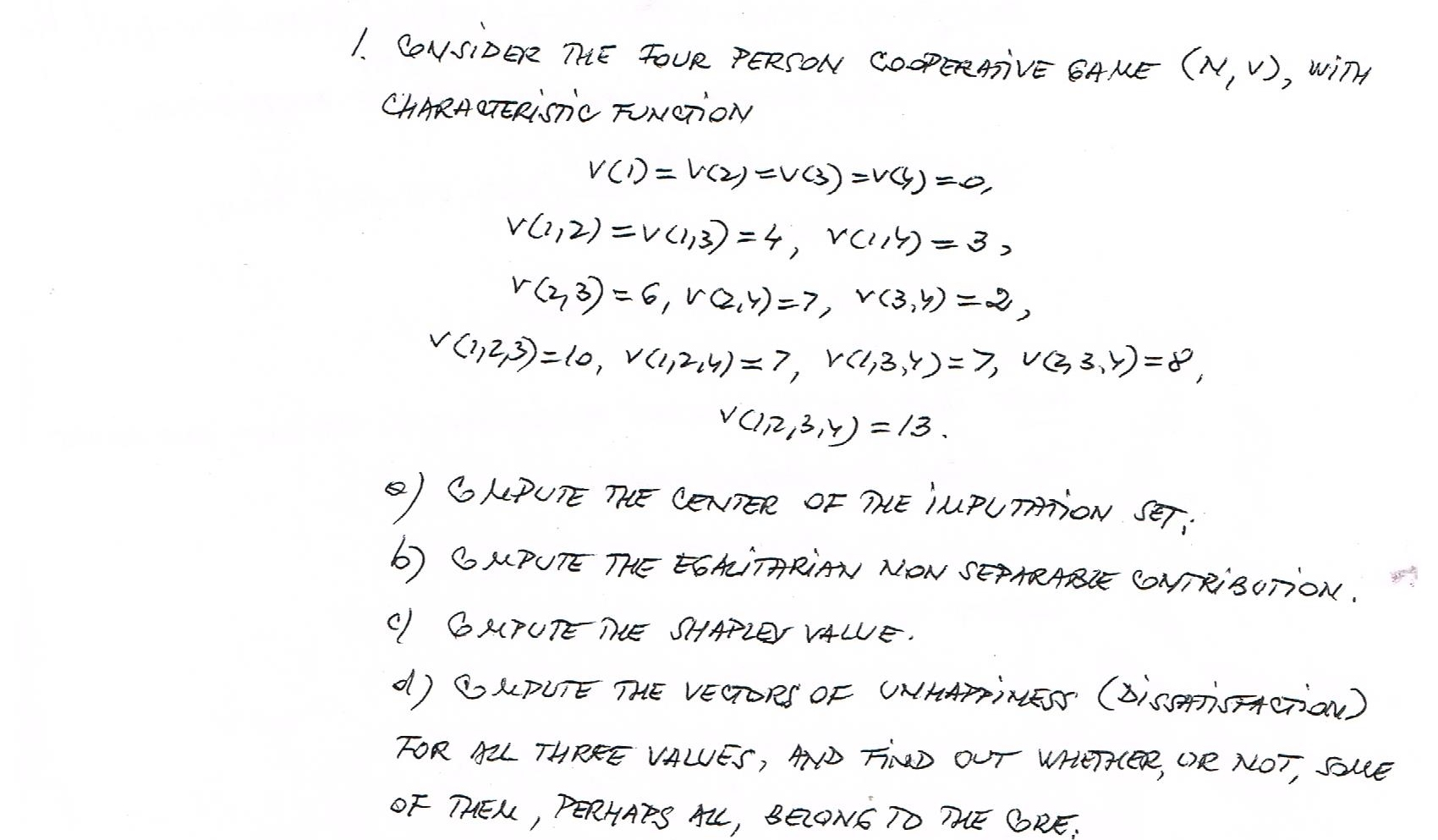 Need Help With Computing The Shapley Value And The