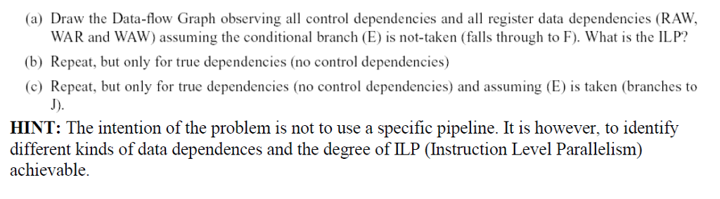 Problem 1. Exploring Instruction Flow and and | Chegg.com