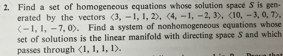 Solved Find a set of homogeneous equations whose solution | Chegg.com