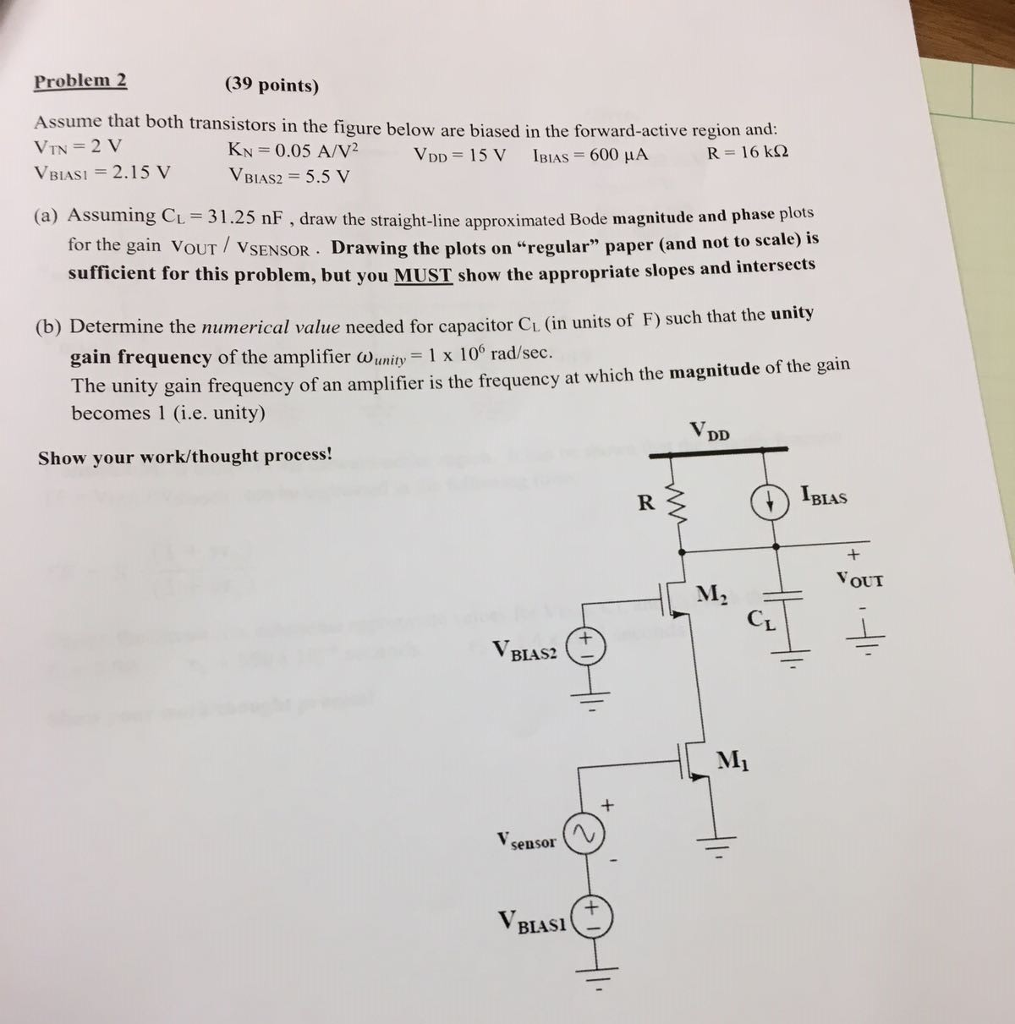 Solved Assume that both transistors in the figure below are | Chegg.com