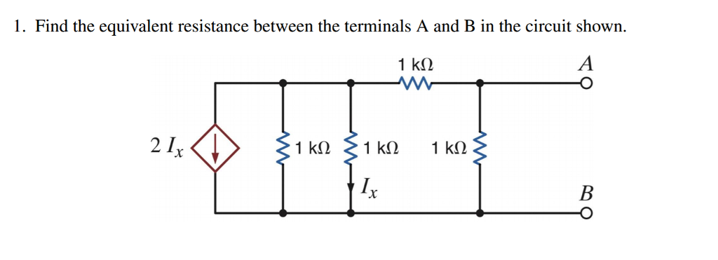 Solved Find the equivalent resistance between the terminals | Chegg.com