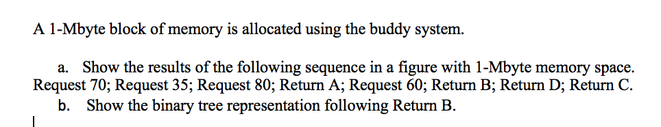 Solved A 1 Mbyte Block Of Memory Is Allocated Using The