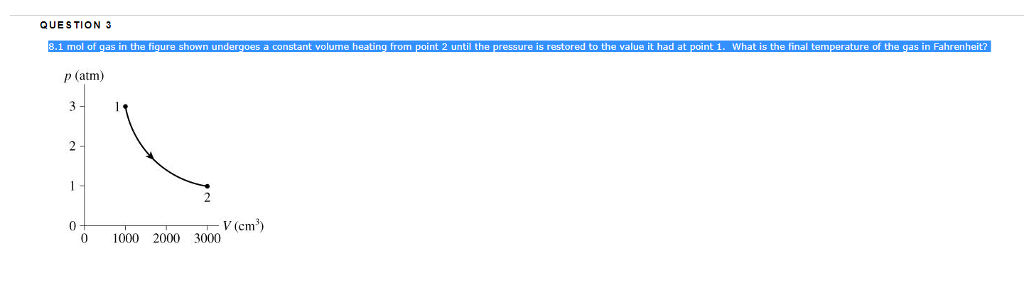 Solved 8.1 mol of gas in the figure shown undergoes a | Chegg.com