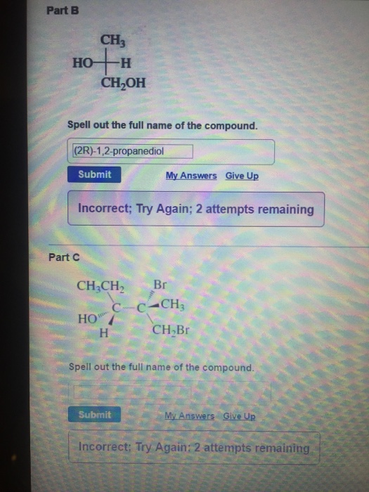 Solved Part B CH3 Ho CH20H Spell out the full name of the | Chegg.com