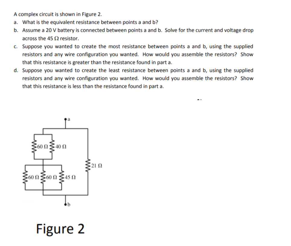 Solved A complex circuit is shown in Figure 2. a. What is | Chegg.com