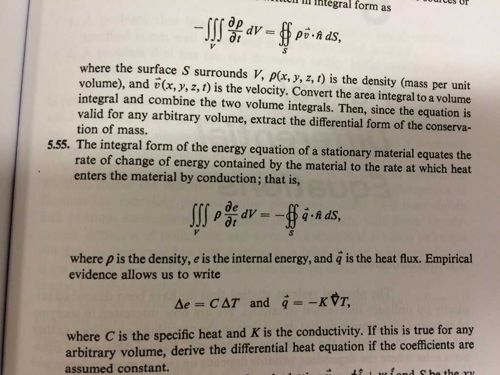 Solved The integral form of the energy equation of a | Chegg.com