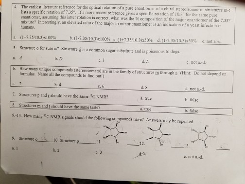 Solved The earliest literature reference for the optical | Chegg.com