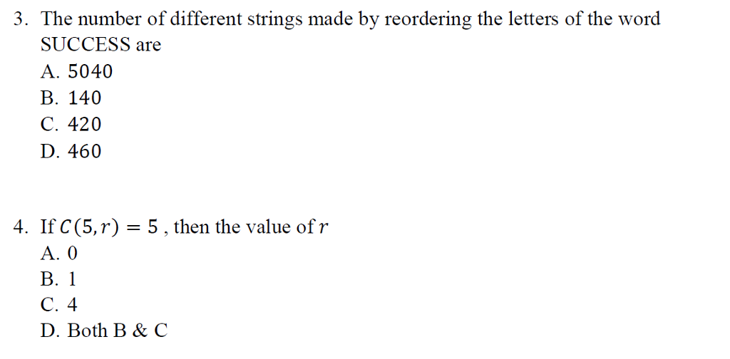 Solved The number of different strings made by reordering | Chegg.com