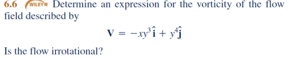 Solved 6.6 Determine an expression for the vorticity of the | Chegg.com