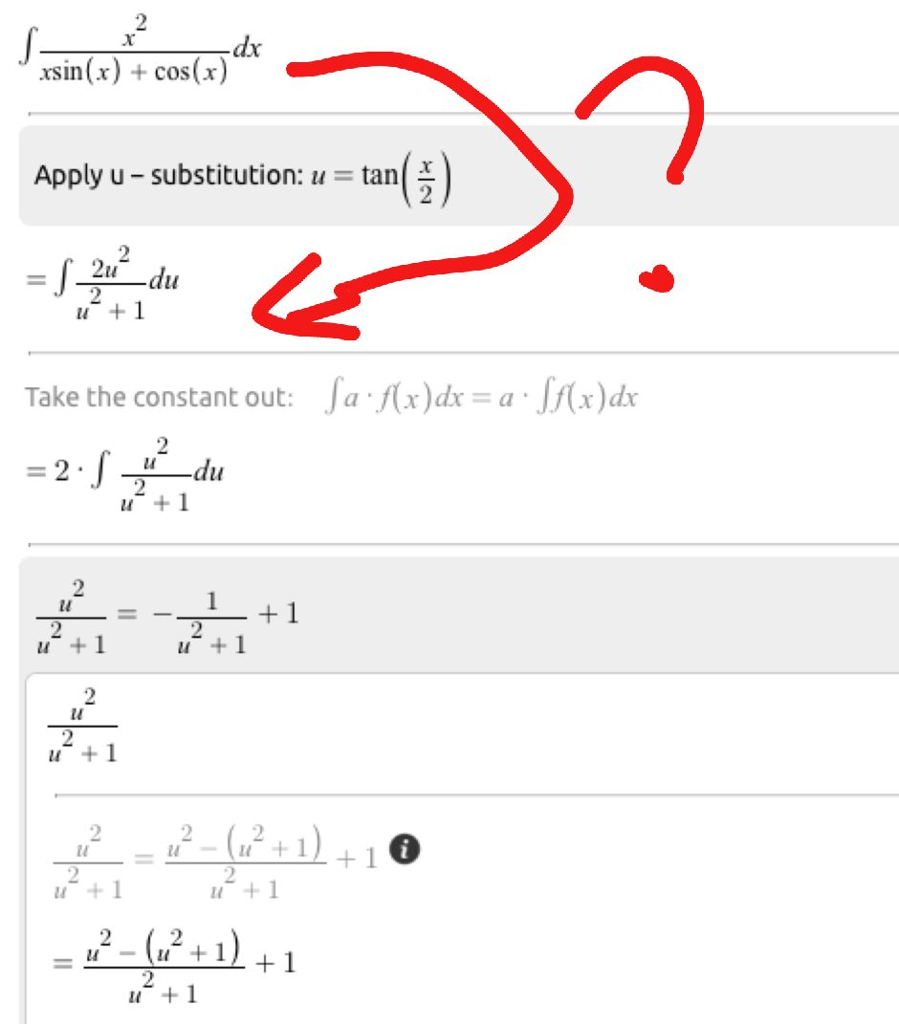 Solved rsin(x) cos(x) Apply u substitution: tan Take the | Chegg.com
