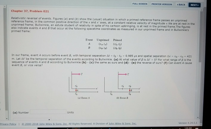 Solved FULL SCREEN PRINTER VERSION BACK NEXT Chapter 37, | Chegg.com