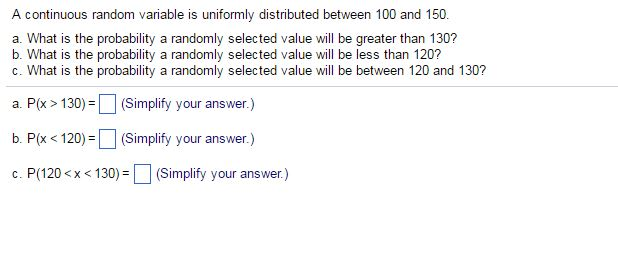 Solved A Continuous Random Variable Is Uniformly Distributed 2801