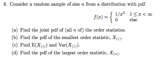 Solved Consider a random sample of size n from a | Chegg.com