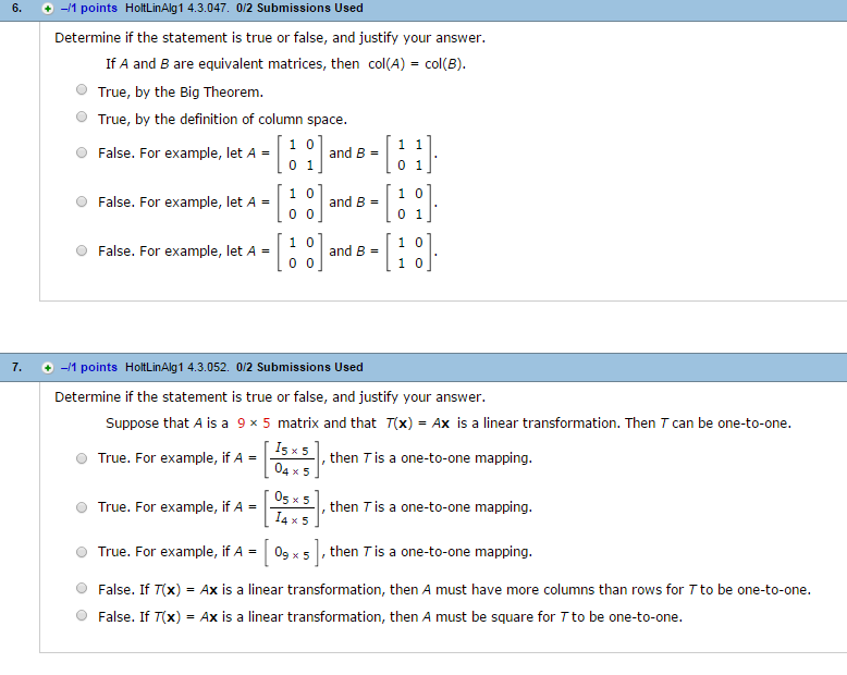 Solved Determine if the statement is true or false, and | Chegg.com