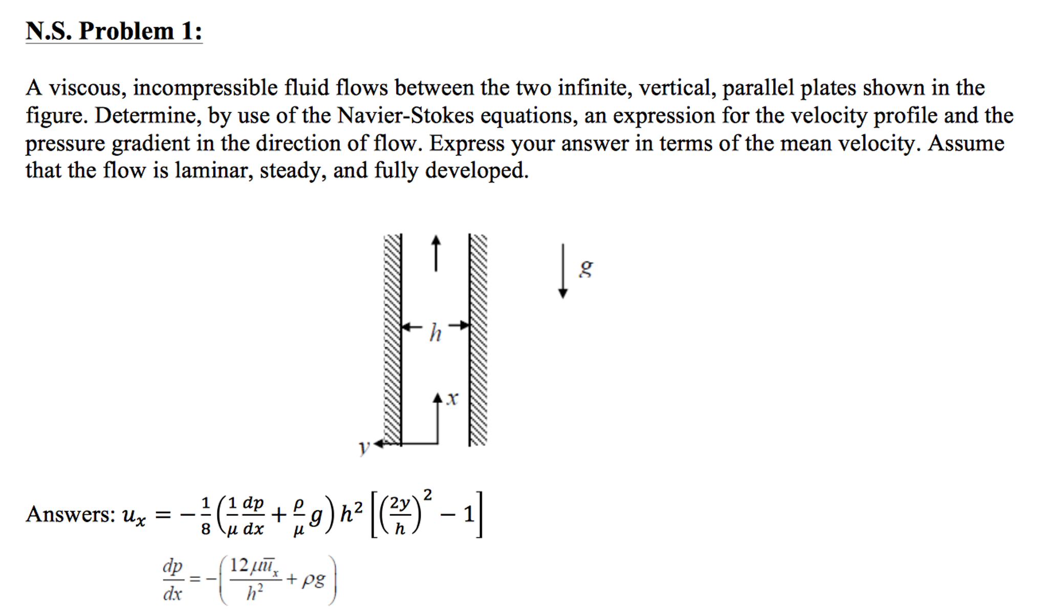 A Viscous Incompressible Fluid Flows Between The Two