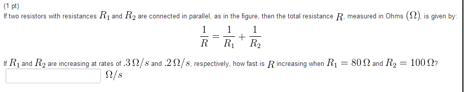 Solved If two resistors with resistances R1 and R2 are | Chegg.com