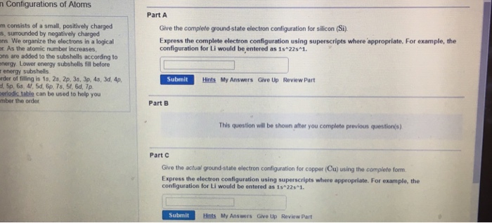 Solved Give The Complete Ground State Electron