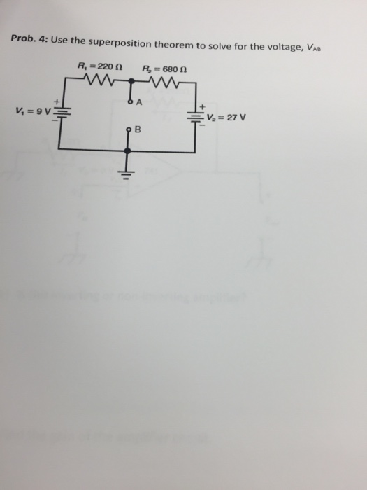 Solved Use the superposition theorem to solve for the | Chegg.com