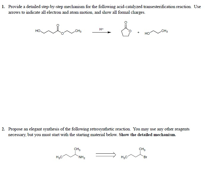 Solved Provide a detailed step-by-step mechanism for the | Chegg.com
