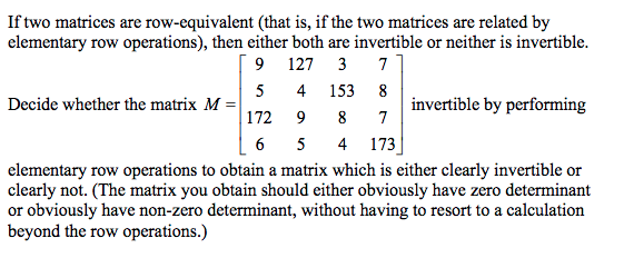 Solved If two matrices are row-equivalent (that is, if the | Chegg.com
