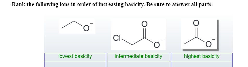 Solved Rank the following ions in order of increasing | Chegg.com Solved Rank the following ions in order of increasing | Chegg.com