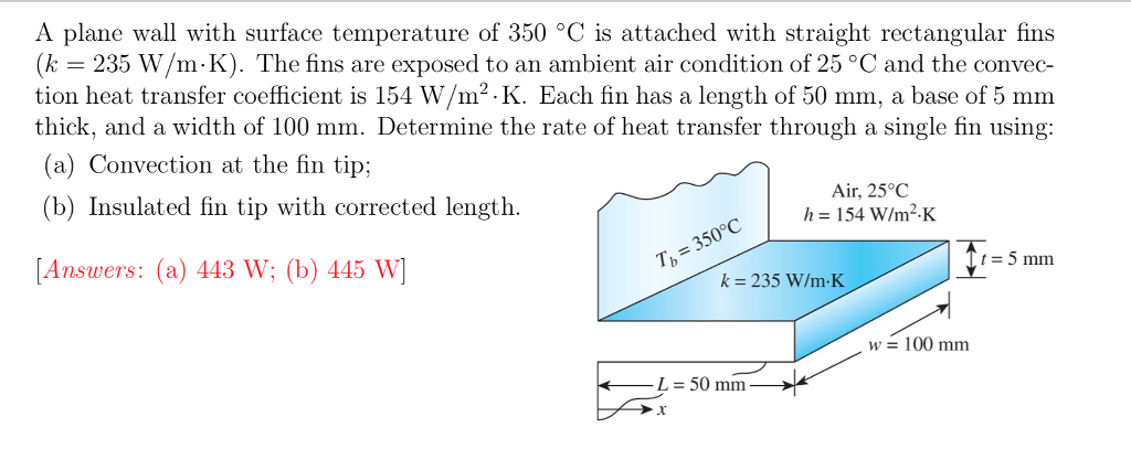 Solved A plane wall with surface temperature of 350 °C is | Chegg.com