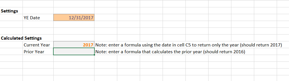 Solved Settings YE Date 12/31/2017 Calculated Settings 2017 | Chegg.com