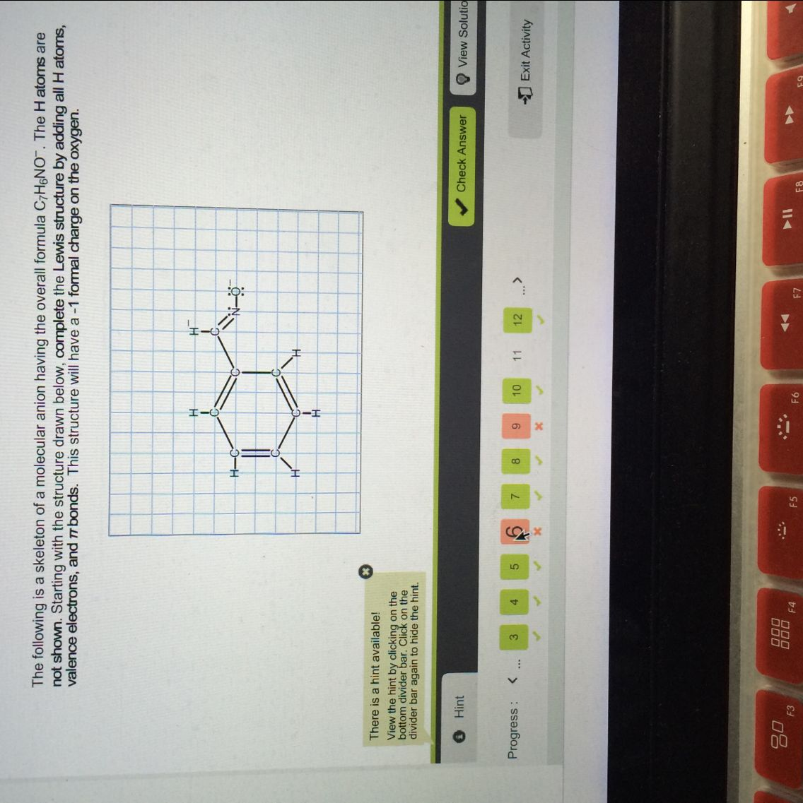 Solved The following is a skeleton of a molecular anion | Chegg.com