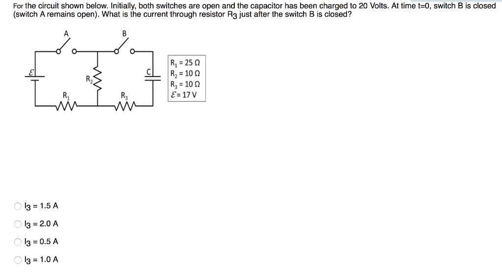 Solved For the circuit shown below. Initially, both switches | Chegg.com