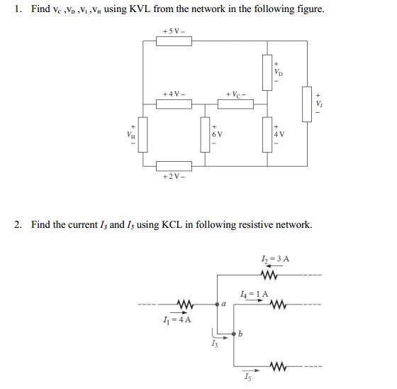 Solved Find vc ,v alpha, v1, vn using KVL from the network | Chegg.com