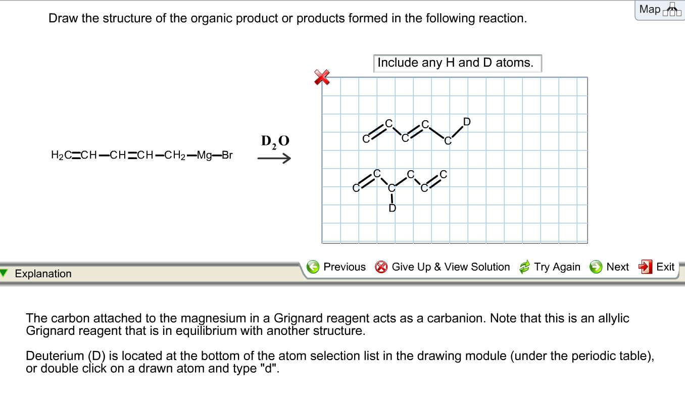 Solved Draw The Structure Of The Organic Product Or Products
