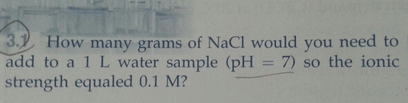 Solved How many grams of NaCl would you need to add to a 1 L | Chegg.com
