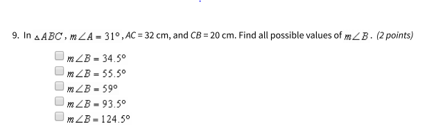 Solved 9. In ?ABC , m