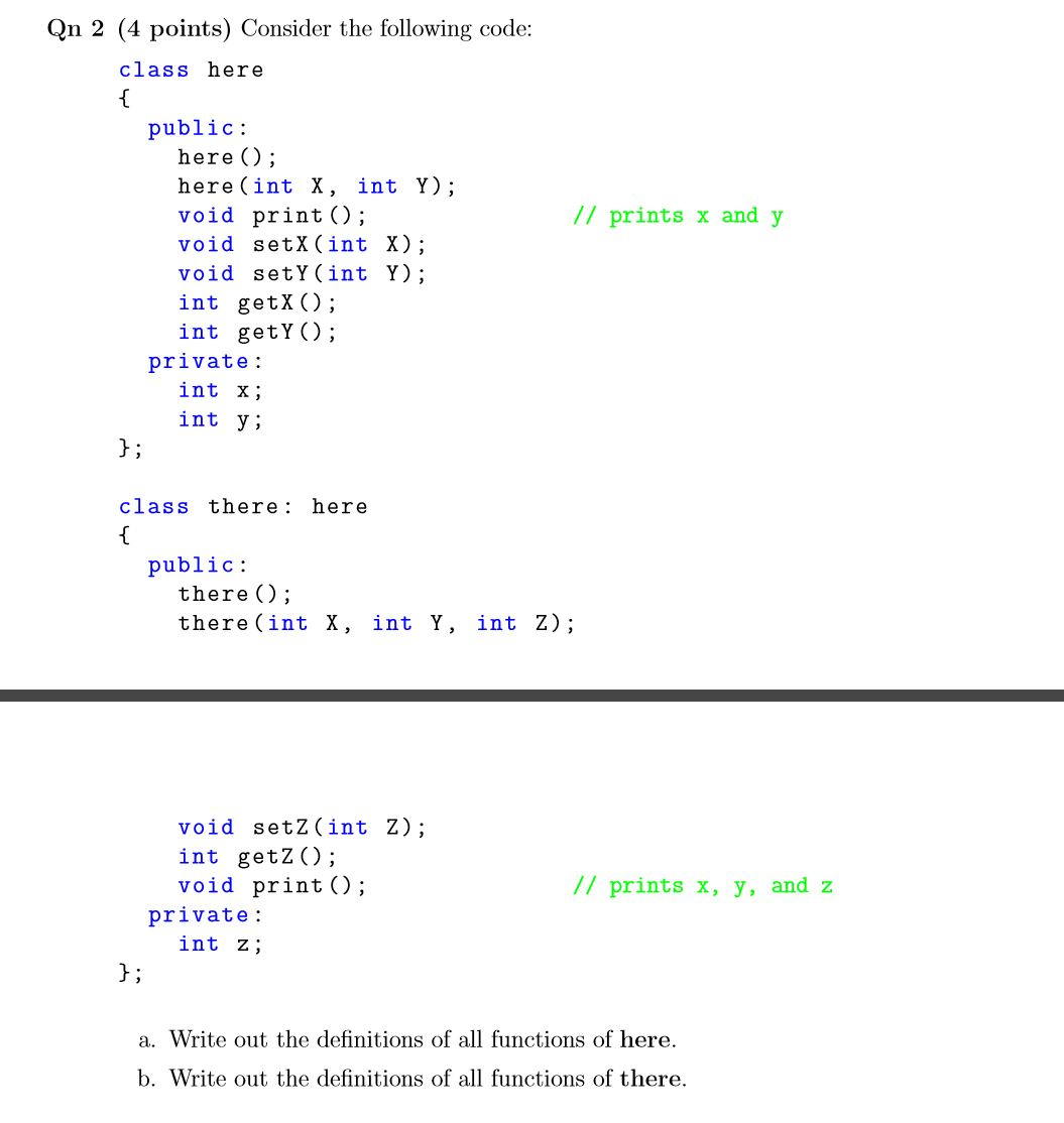 Solved Consider the following code: Write out the | Chegg.com