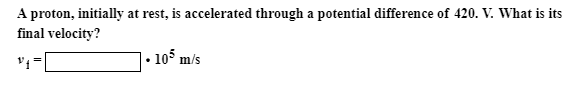 Solved A proton, initially at rest, is accelerated through a | Chegg.com