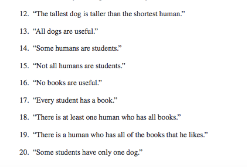 Solved First-Order Logic Knowledge Representation Exercise | Chegg.com