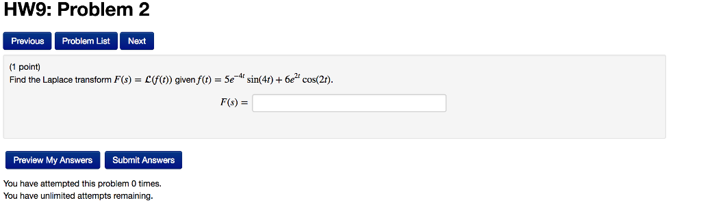 Solved HW9: Problem2 Previous Problem List Next (1 point) | Chegg.com