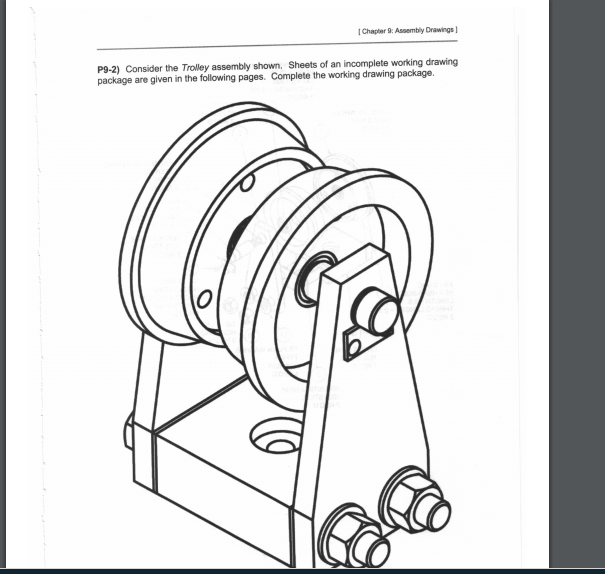 Solved Chapter 9: Assembly Drawings P9-2) Consider the | Chegg.com