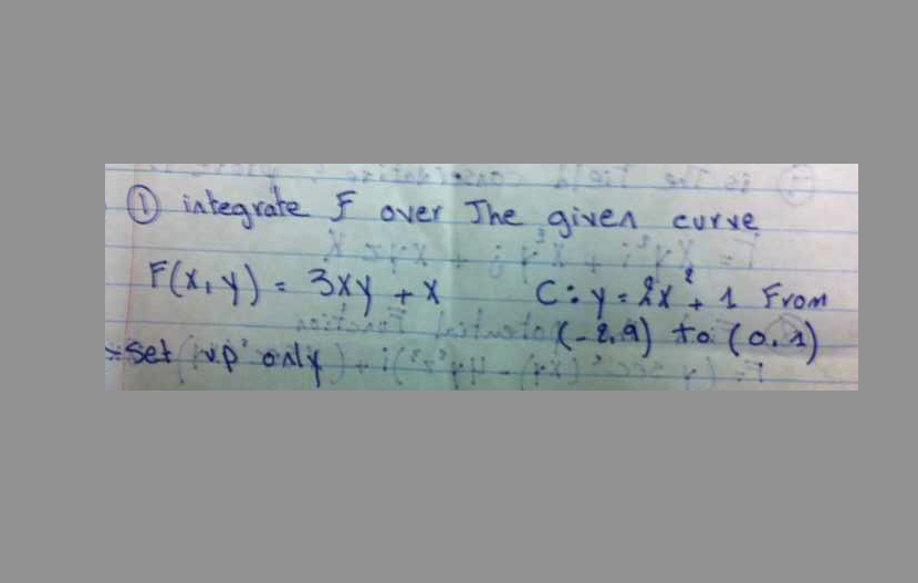 Solved integrate F over the given curve F(x,y) = 3xy + x | Chegg.com