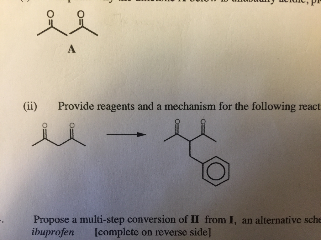 Solved Provide reagents and a mechanism for the following | Chegg.com