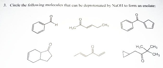 Solved circle the following molecules that can be | Chegg.com