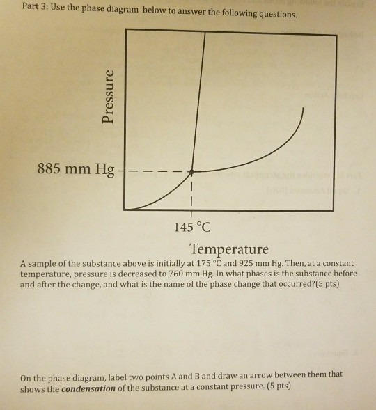 Solved Part 3: Use the phase diagram below to answer the | Chegg.com