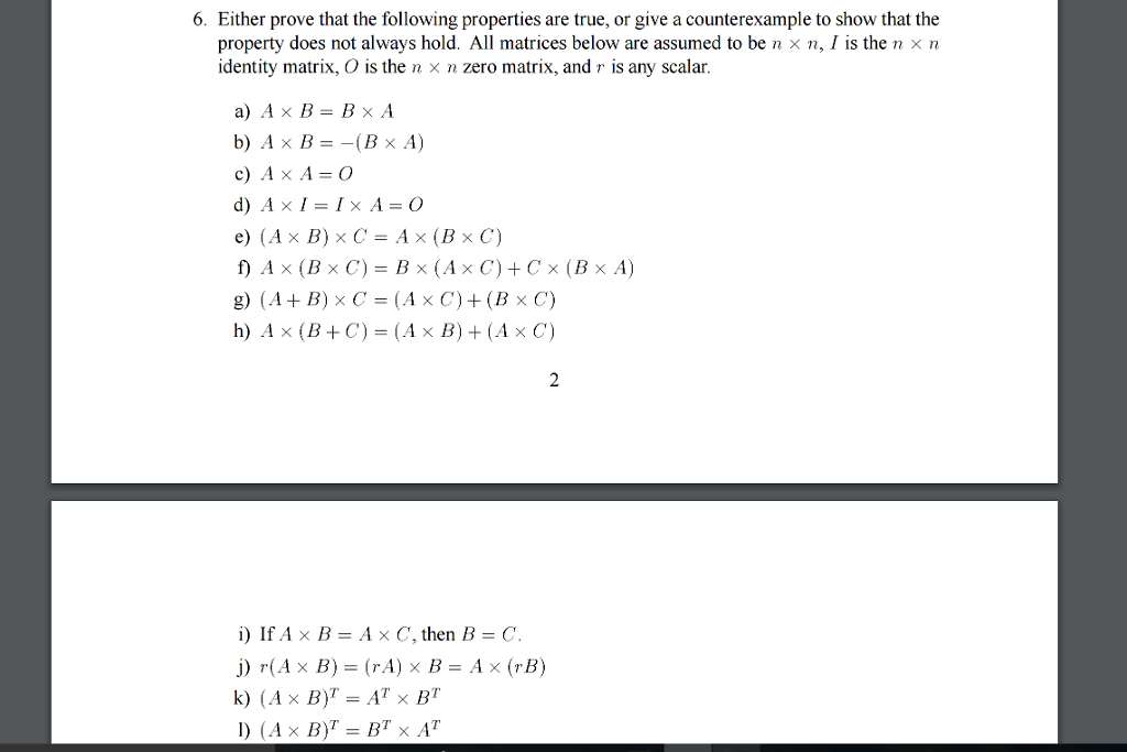Solved Either prove that the properties are true or give a | Chegg.com