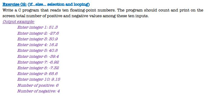 Solved Write a C program that reads ten floating-point | Chegg.com