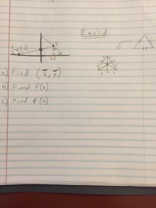 Solved Find (x bar, y bar) Find f(x) find f(0) | Chegg.com