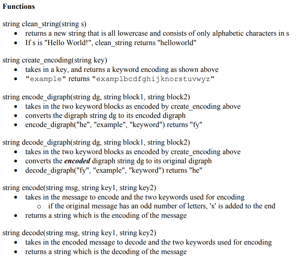 Solved Background, Foursquare Cipher A cipher is an | Chegg.com