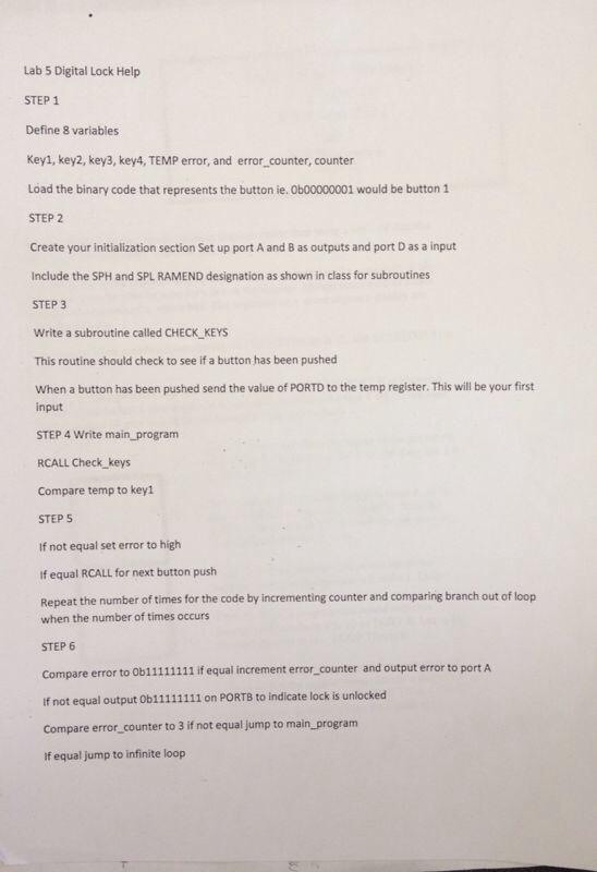 Define 8 variable Key1, key2, key3, key4. TEMP | Chegg.com